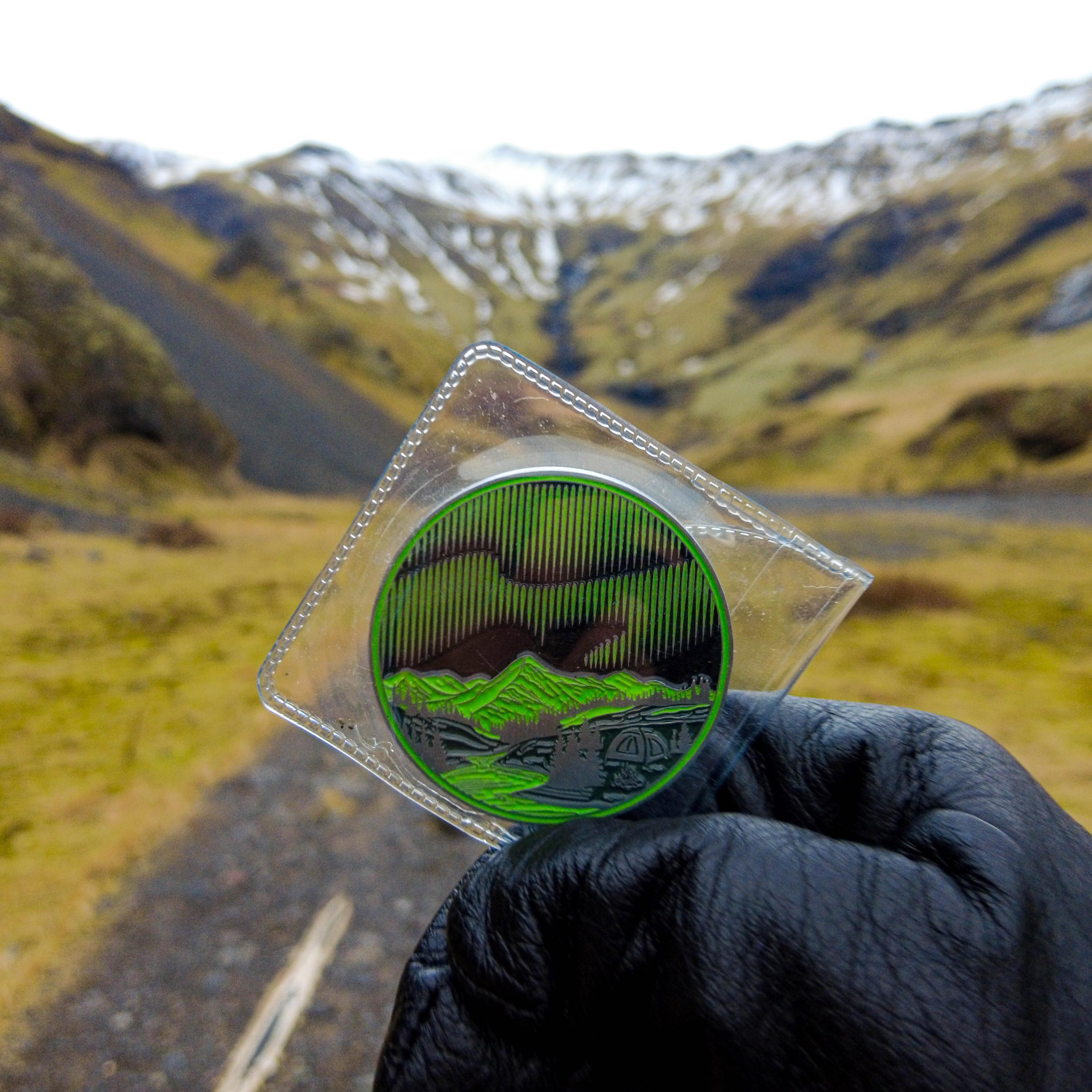 Northern Lights Challenge Coin Glow in the Dark - Novelty Medallion ...
