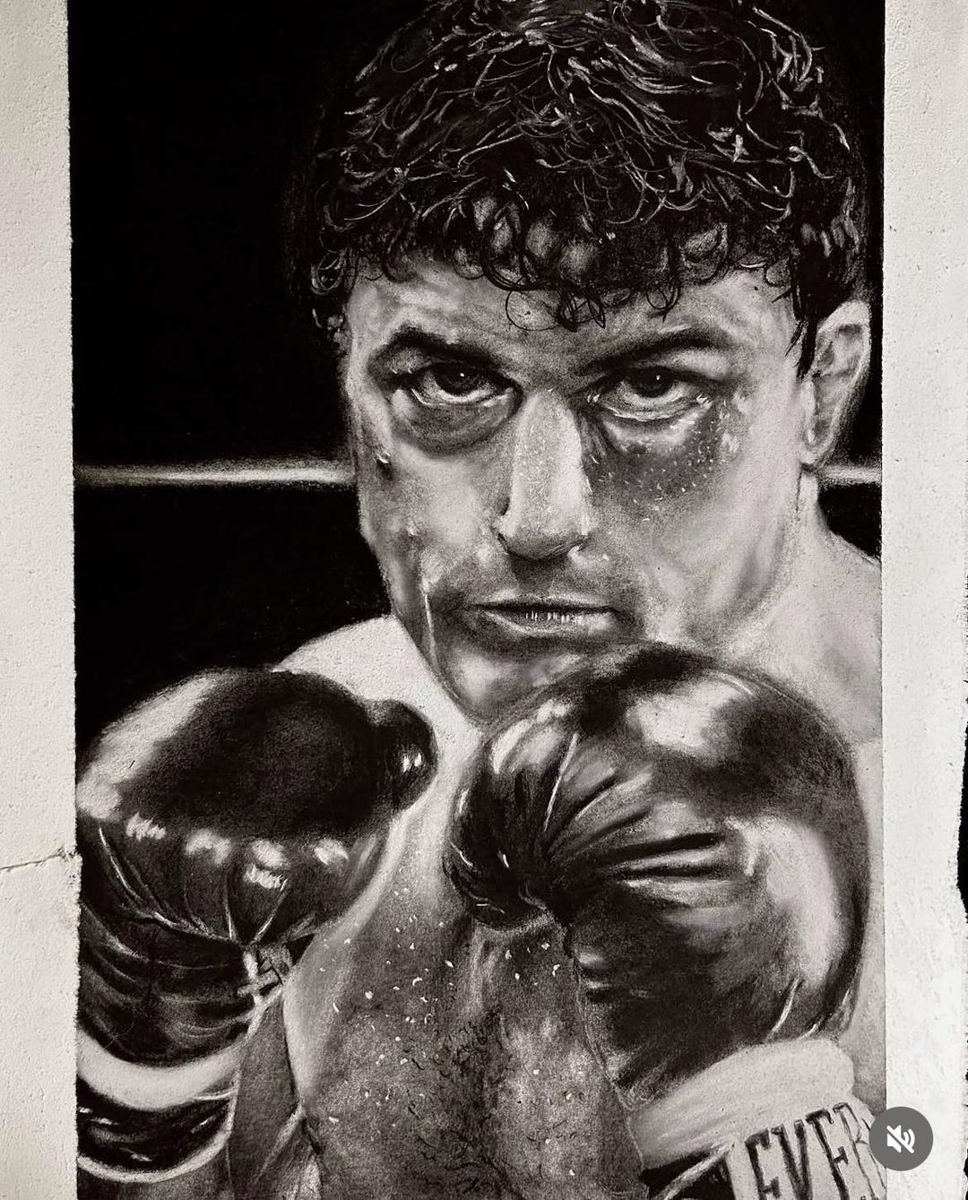 Raging Bull Charcoal Drawing (original) - Etsy