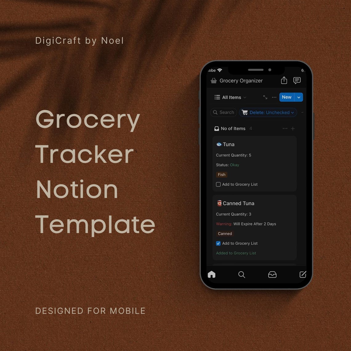 Grocery Tracker for Phone, Easy to Use Inventory Tracker, Shopping ...