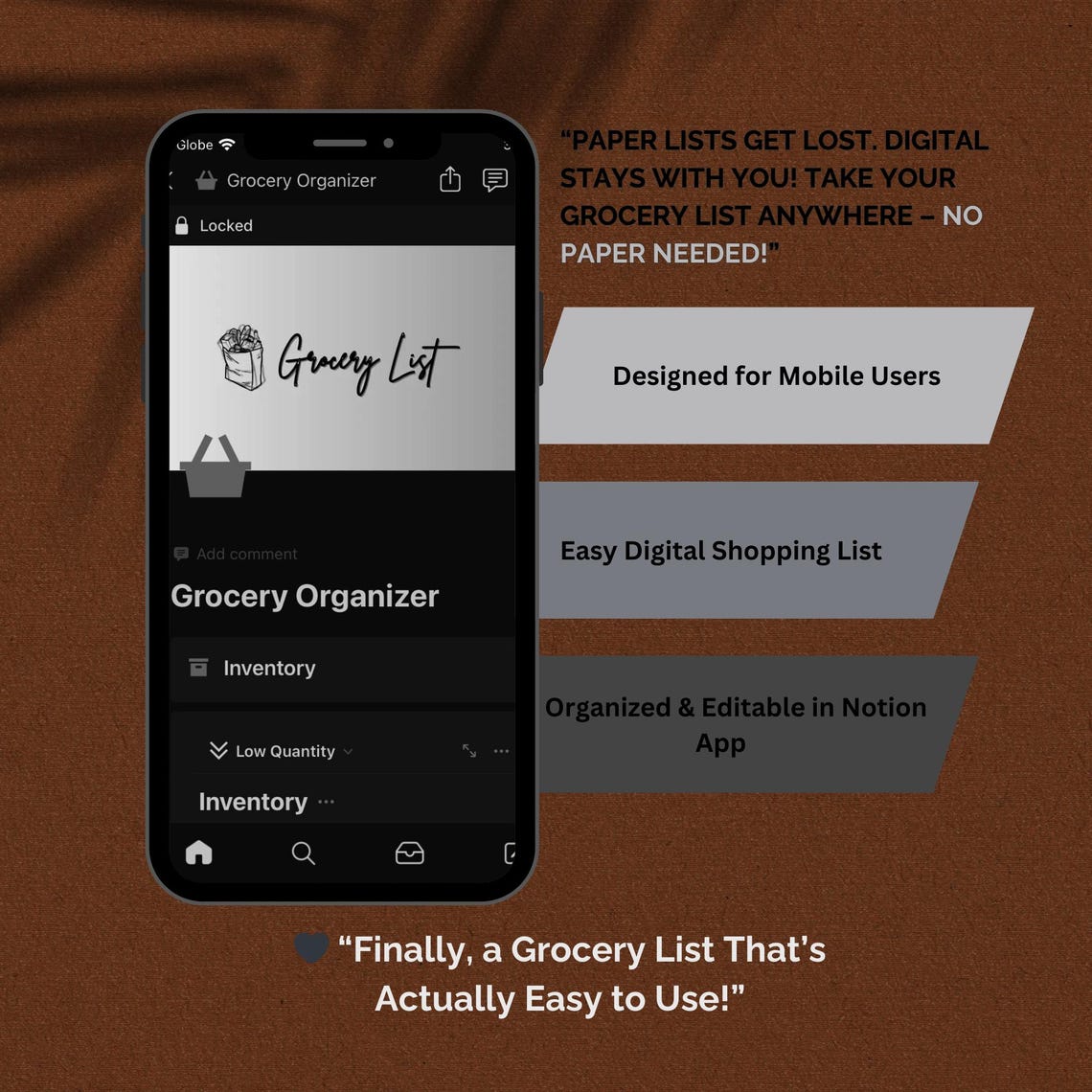 Grocery Tracker for Phone, Easy to Use Inventory Tracker, Shopping ...