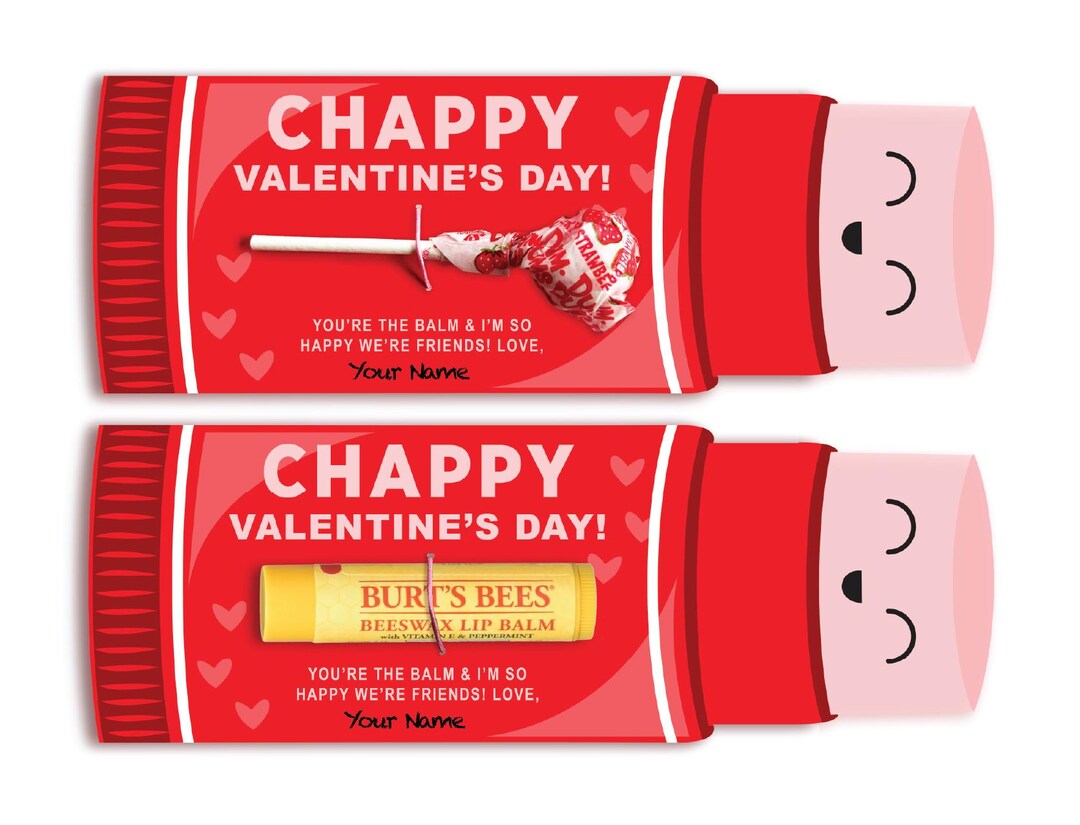 Chapstick Themed Valentines Day Cards | CHAPPY VALENTINE'S DAY ...
