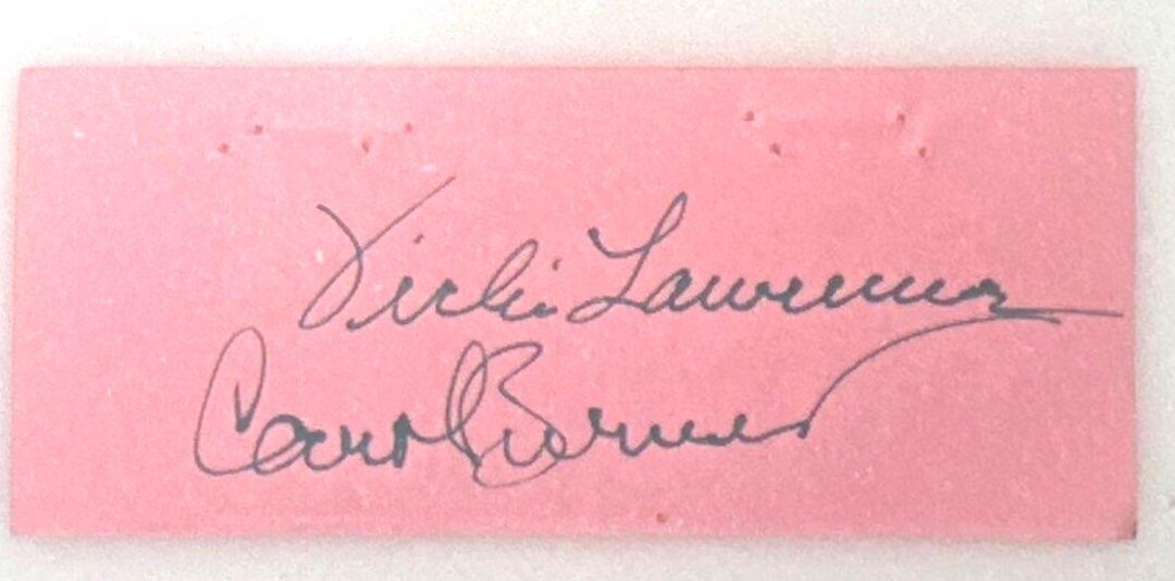 Vicki Lawrence Carol Burnett Actor Hand Signed Autograph ”carol Burnett ...