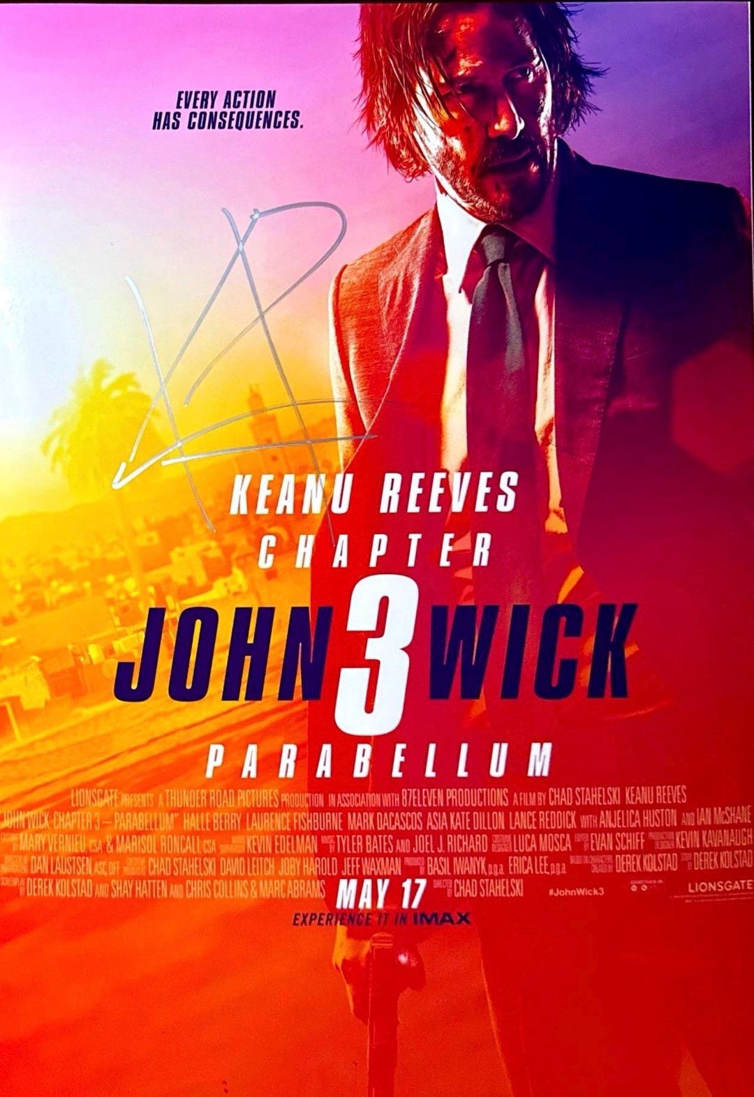 Keanu Reeves Autograph Signed John Wick 3 Poster 13x19 Signed in Person - John Wick Gifts, Man ...