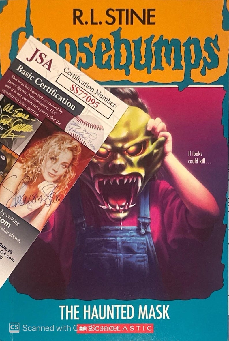 R.L. Stine Signed Goosebumps Book COA Autograph Tim Jacobus Goosebumps ...