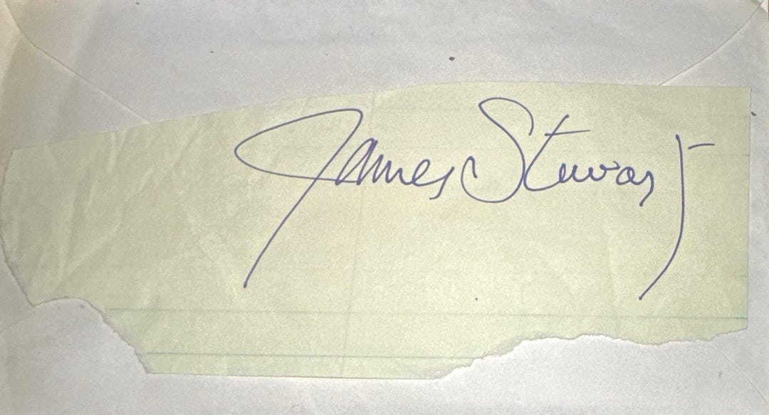 1960s James Stewart Signed Cut - Etsy