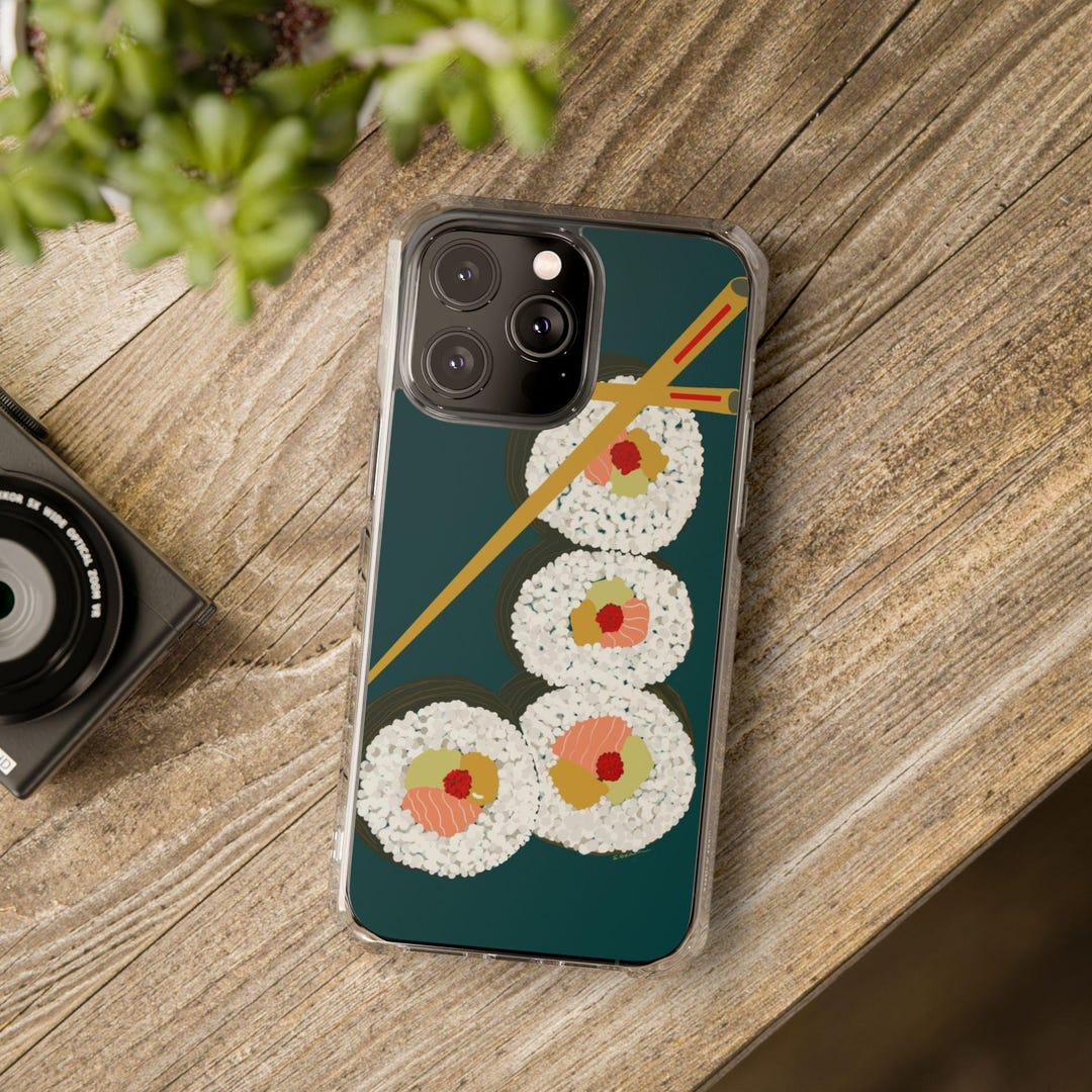 Sushi Magnetic Clear Impact Cases, Cute Phone Cover, Foodie Gift ...