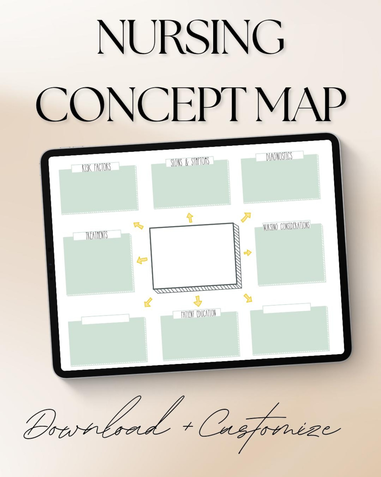 Nursing School Disease Based Concept Map Template - Etsy