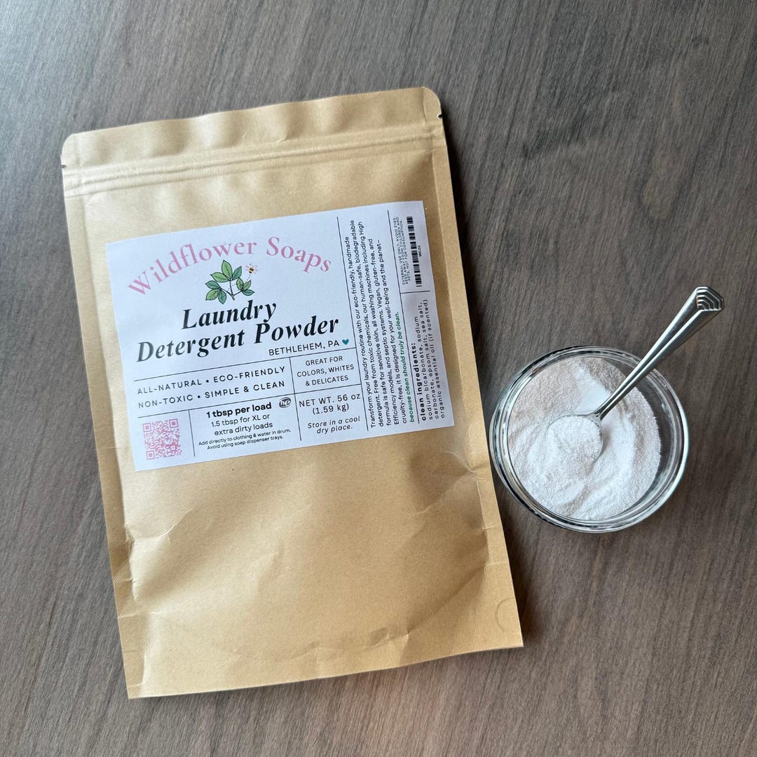 28oz - All Natural Laundry Detergent Powder – Vegan, He/septic Safe ...