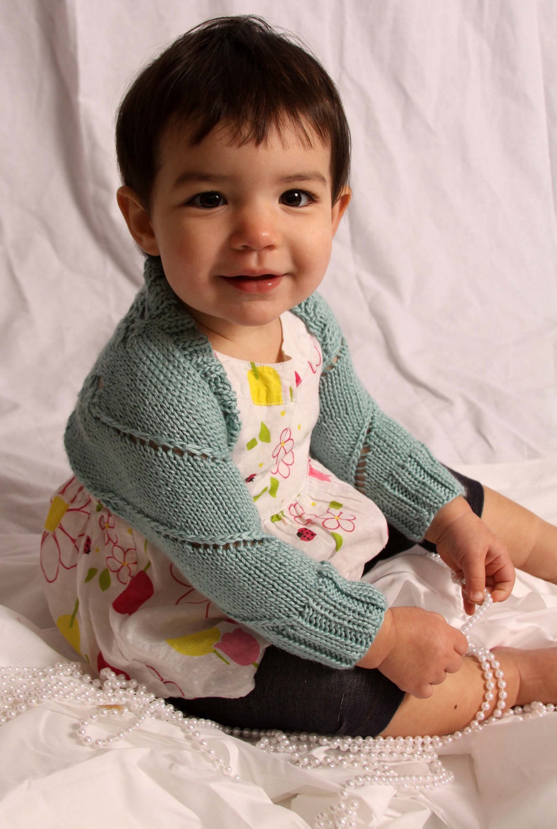 Spring Breeze Baby Shrug PDF Knitting Pattern - Etsy