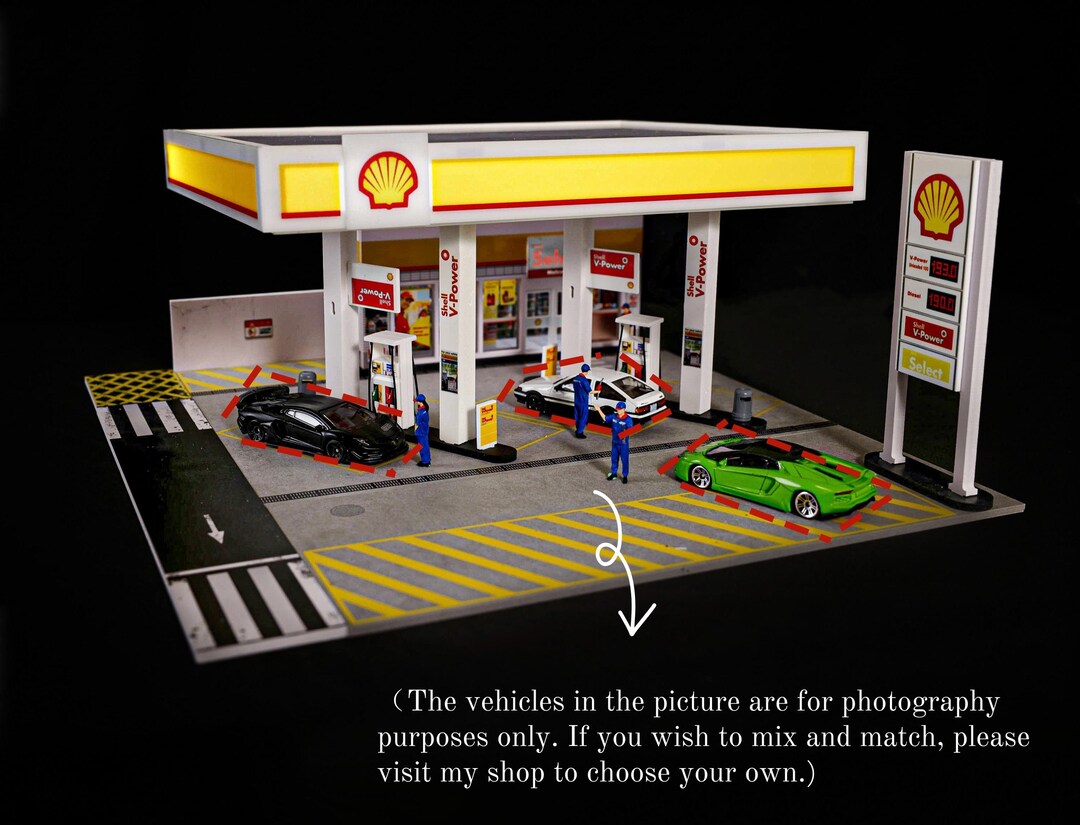 Create Your Own Miniature World – 1:64 Gas Station Miniature Diorama ...