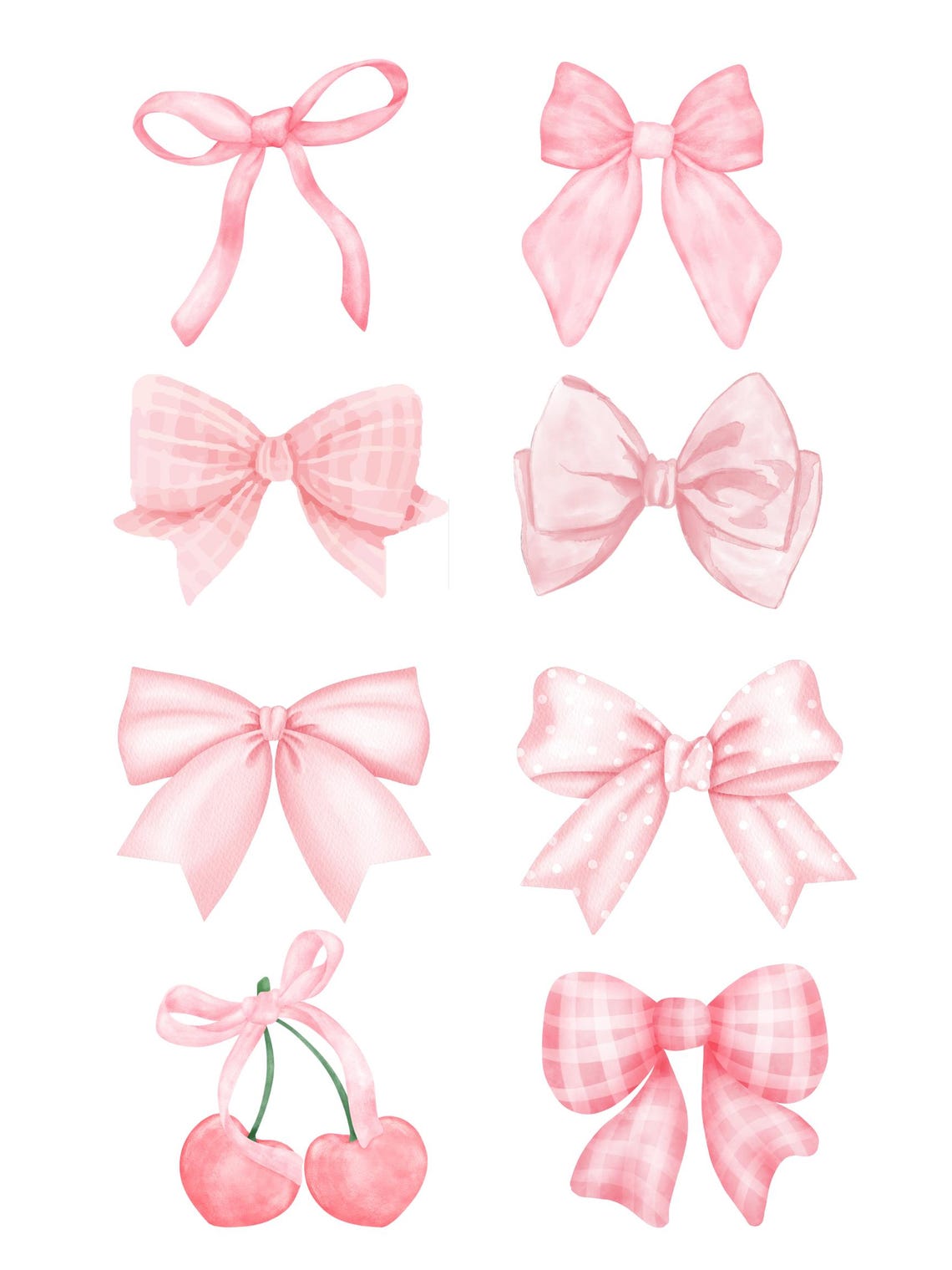 Pink Bow Aesthetic Wall Art | Digital Download for Prints, Decor ...