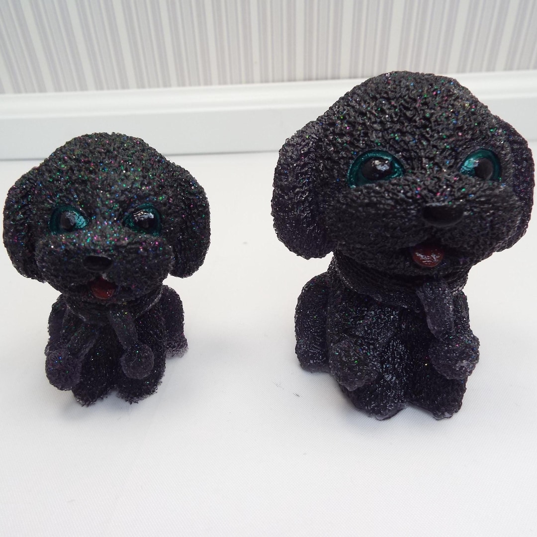 Black Bichon Frise Resin Dog Statues Small and Medium Set - Etsy