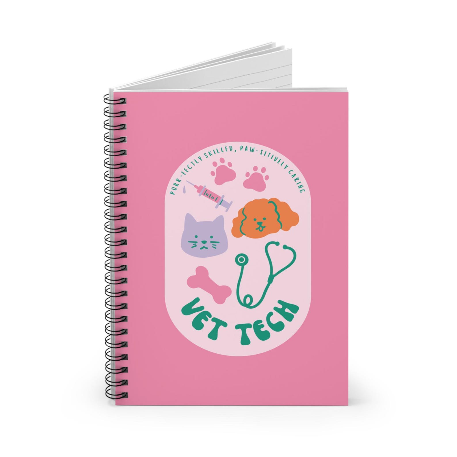 Vet Tech Notebook, Veterinarians Gift, Spiral Journal for Veterinary ...