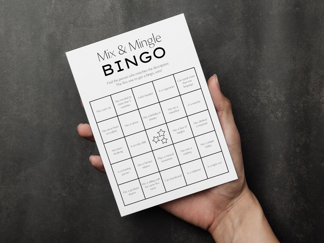 Mix & Mingle Networking Bingo, Ice Breaker Game for Networking and Team ...