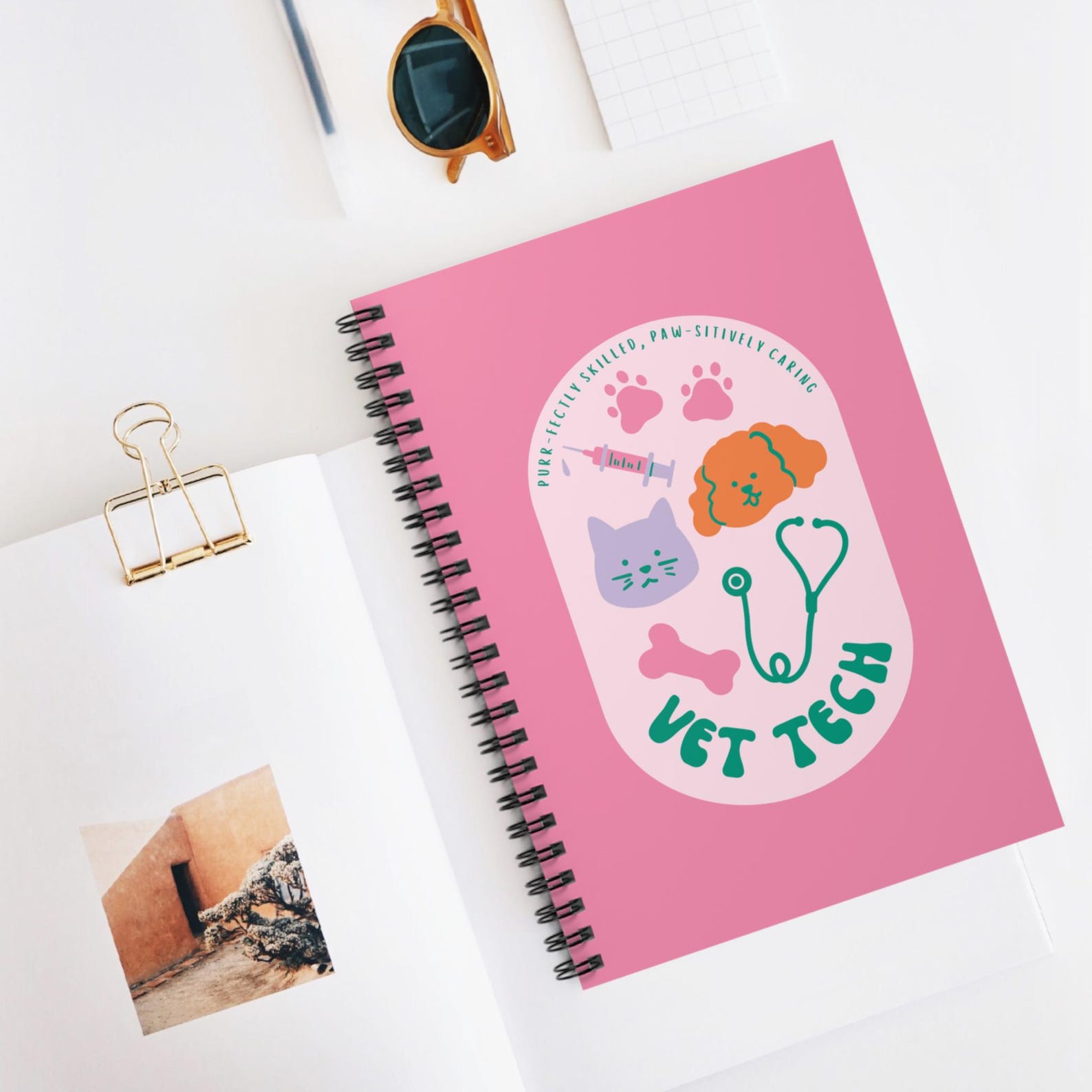 Vet Tech Notebook, Veterinarians Gift, Spiral Journal for Veterinary ...