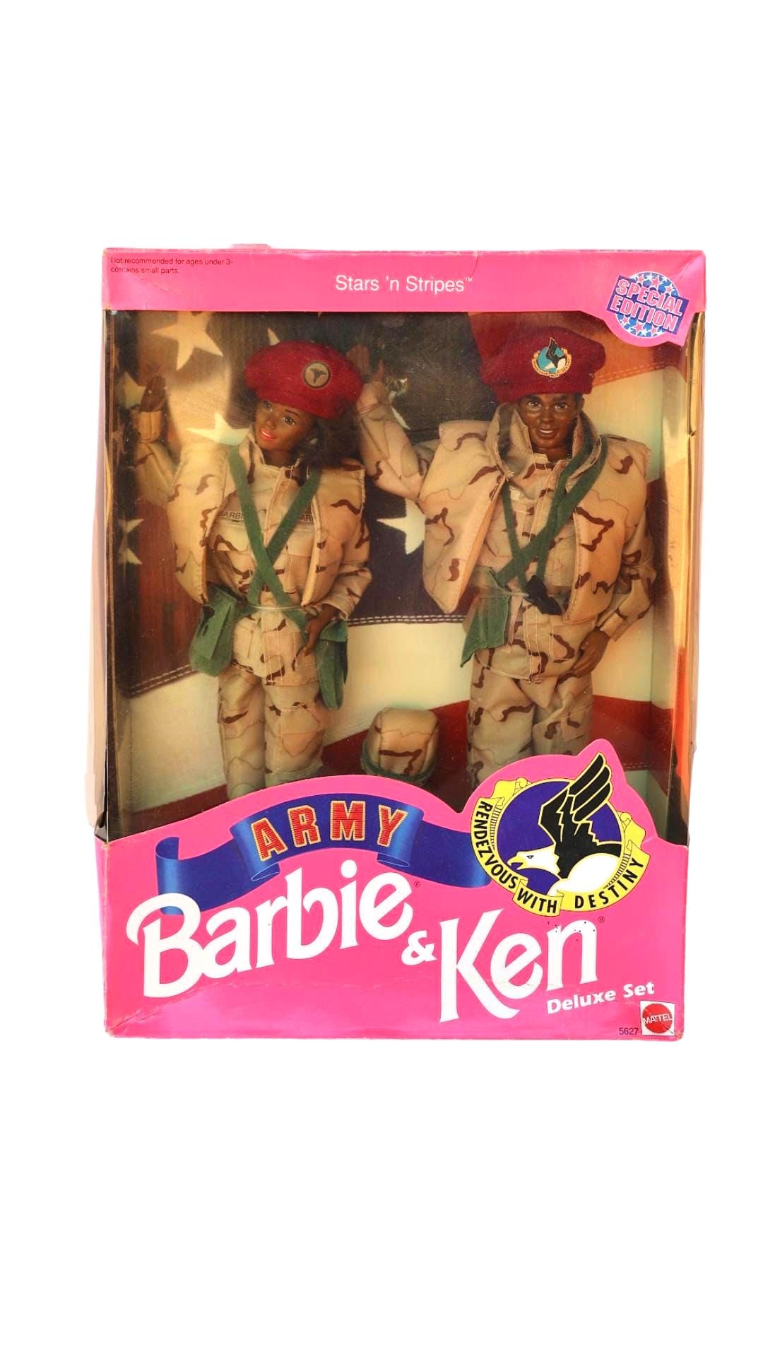1992, Army Barbie & Ken, Vintage Military Collectible - Etsy