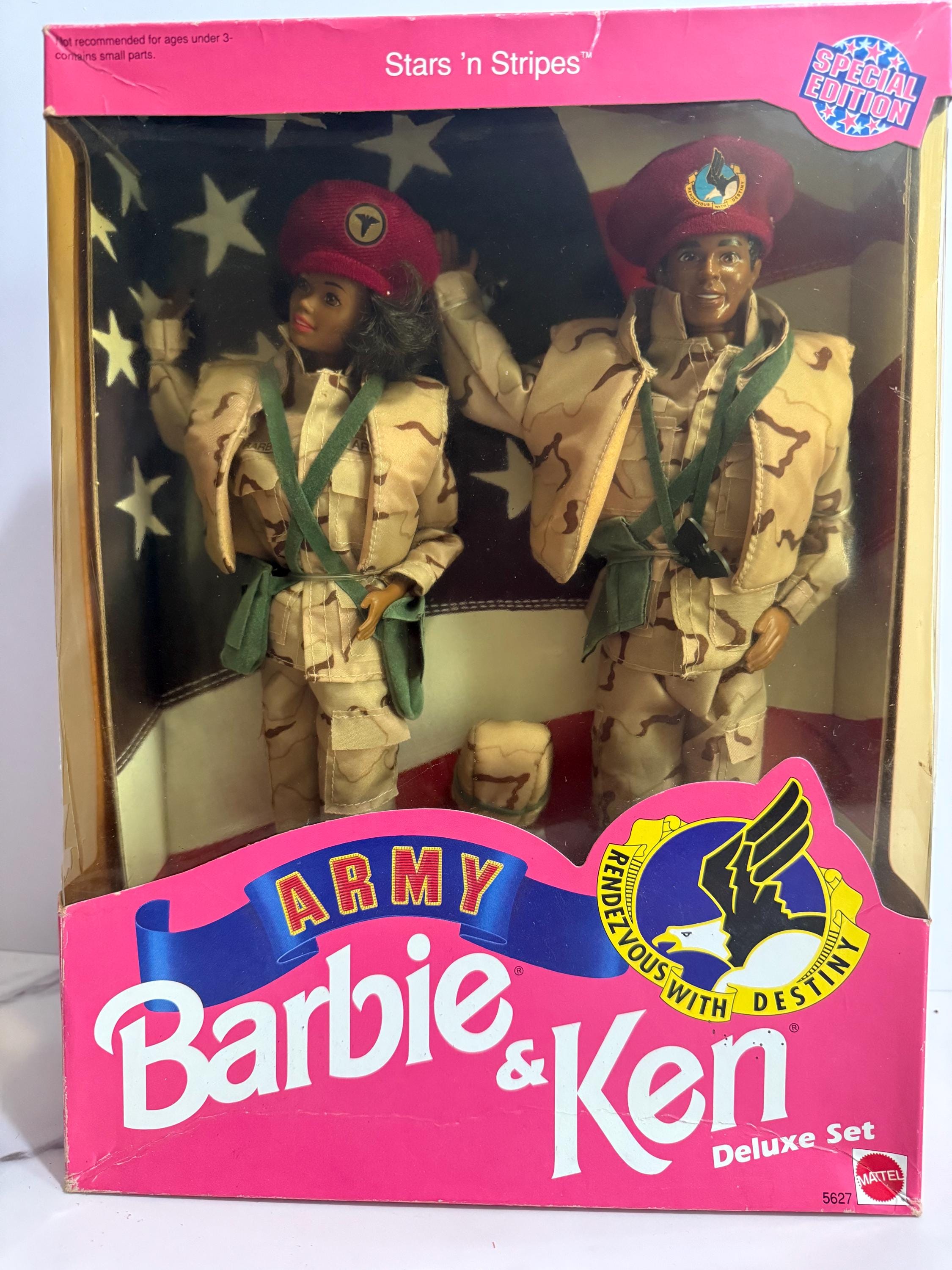 1992, Army Barbie & Ken, Vintage Military Collectible - Etsy