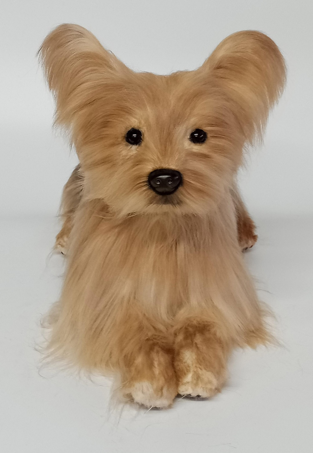 Realistic Yorkshire Terrier Plush Dog, Lifelike Yorkie Stuffed Animal ...