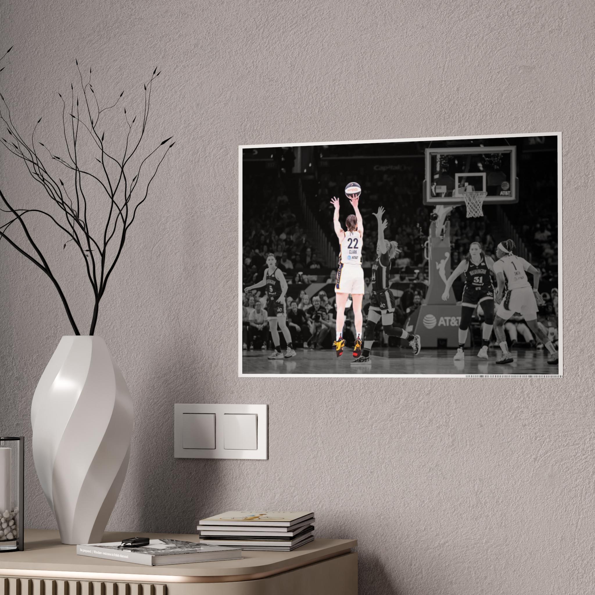 Caitlin Clark Last Shot Poster, Sports Wall Art, Athlete Gift, Dorm ...