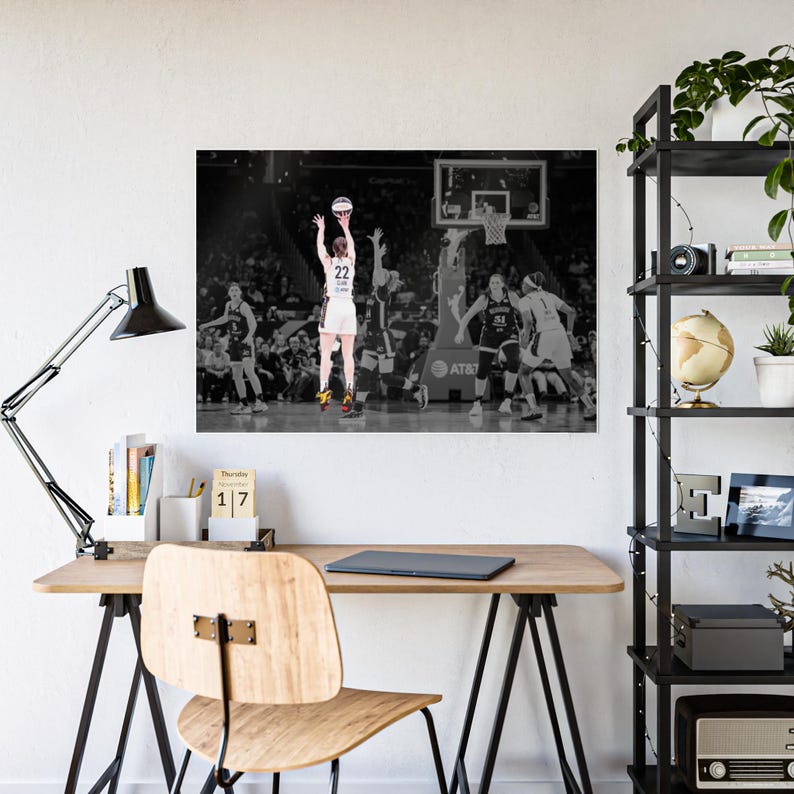 Caitlin Clark Last Shot Poster, Sports Wall Art, Athlete Gift, Dorm ...