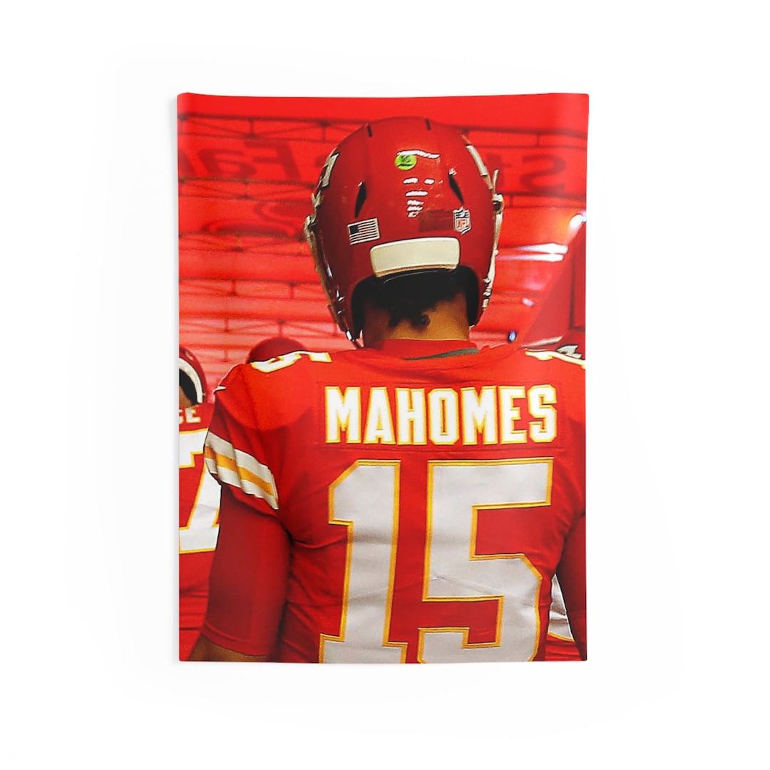 Patrick Mahomes Kansas City Chiefs GOAT Portrait Indoor Wall Tapestries ...