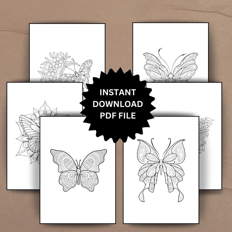 Butterflies Mandala Coloring Pages | Printable Adult Coloring Sheets ...
