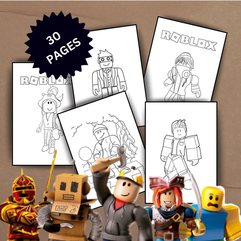 Roblox Coloring Book - for Kids - 30 Pages Fun and Creative Color Pages ...