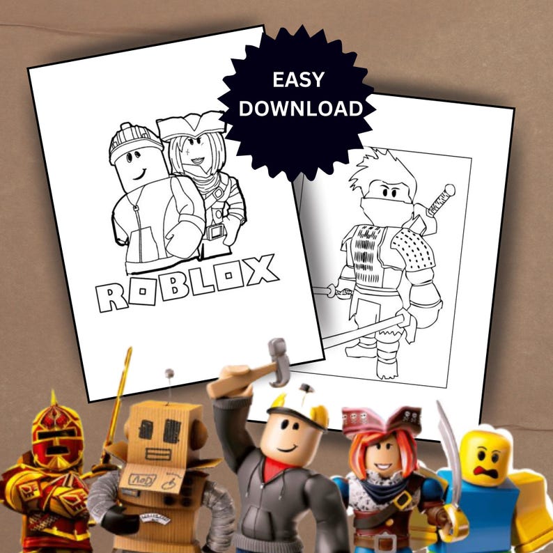 Roblox Coloring Book - for Kids - 30 Pages Fun and Creative Color Pages ...