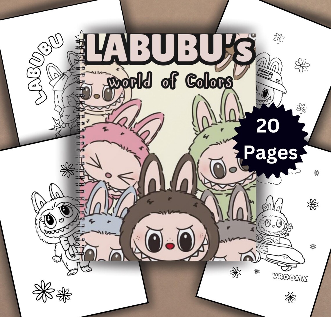 Labubu Coloring Fun - Cute Labubu Illustration - Fun Coloring Pages ...