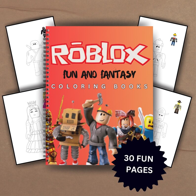 Roblox Coloring Book - for Kids - 30 Pages Fun and Creative Color Pages ...