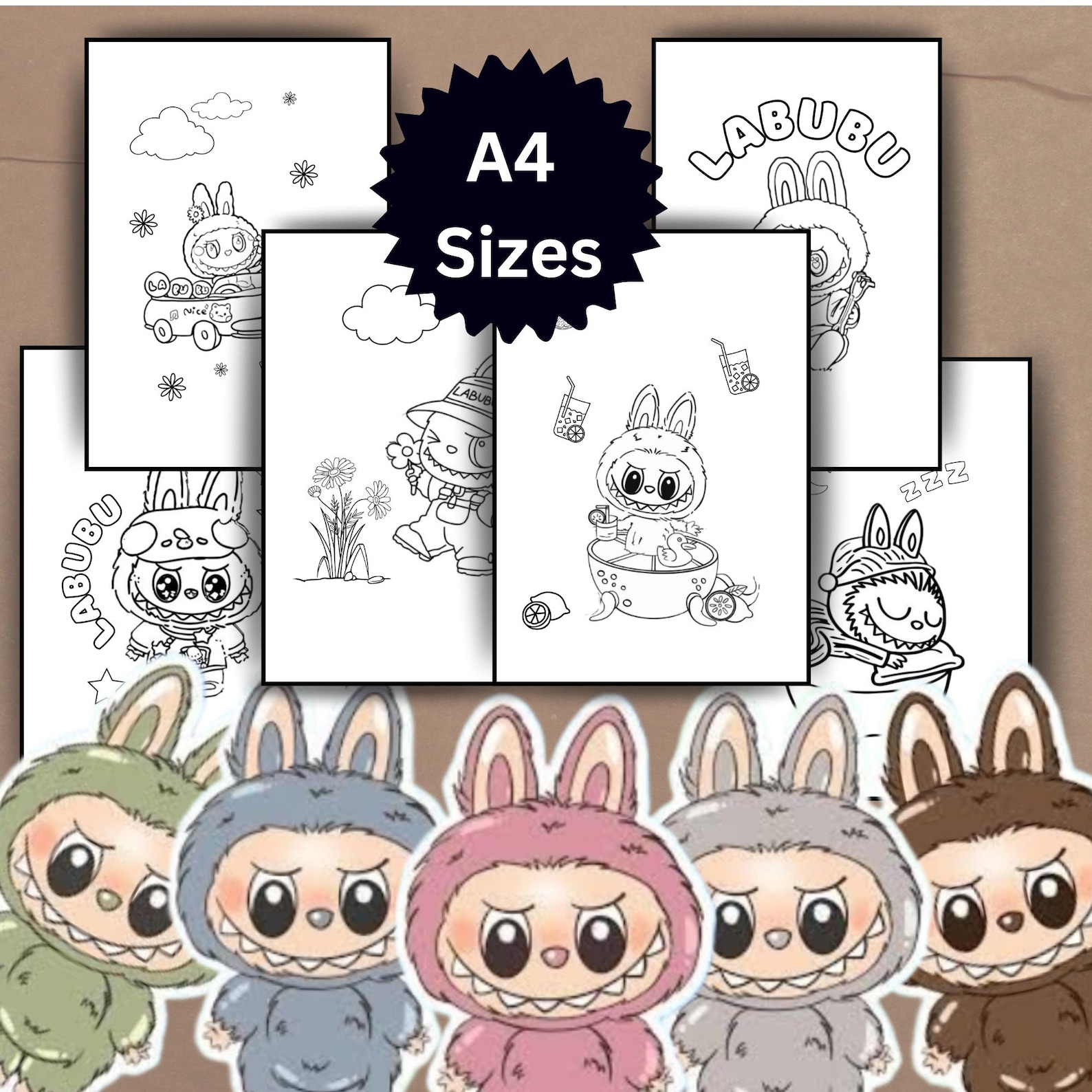 Labubu Coloring Fun - Cute Labubu Illustration - Fun Coloring Pages ...