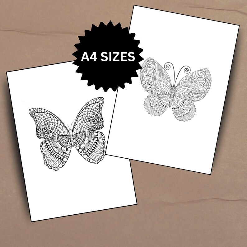 Butterflies Mandala Coloring Pages | Printable Adult Coloring Sheets ...