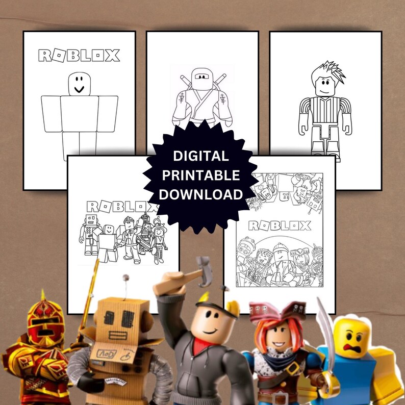 Roblox Coloring Book - for Kids - 30 Pages Fun and Creative Color Pages ...