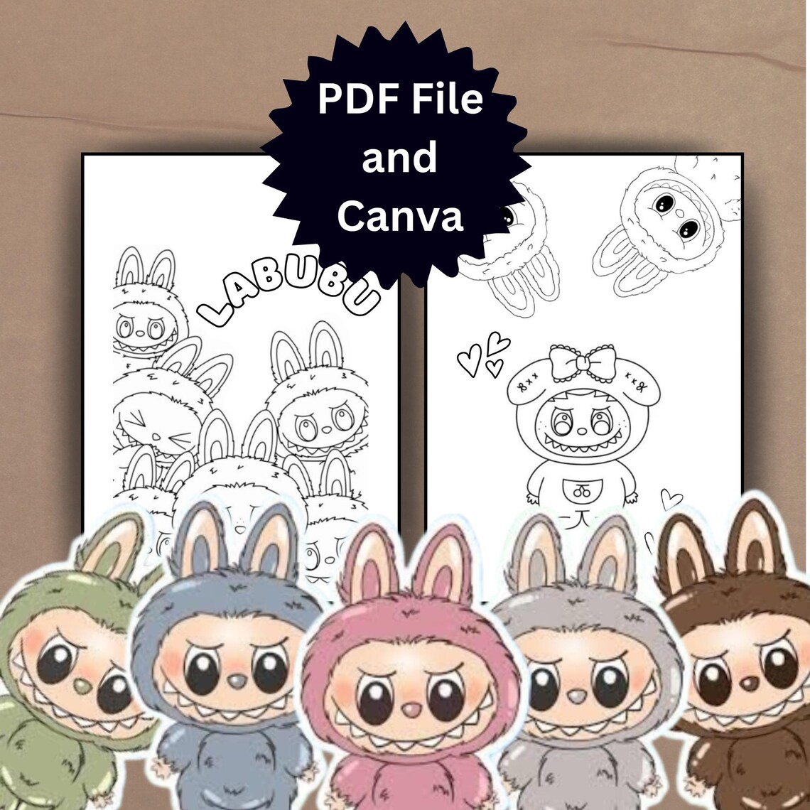 Labubu Coloring Fun - Cute Labubu Illustration - Fun Coloring Pages ...