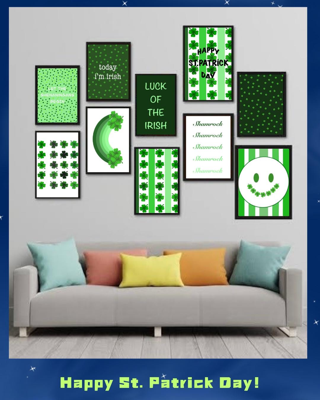 St Patricks Day Wall Art | St Patrick's Day Printables | St. Patrick's ...