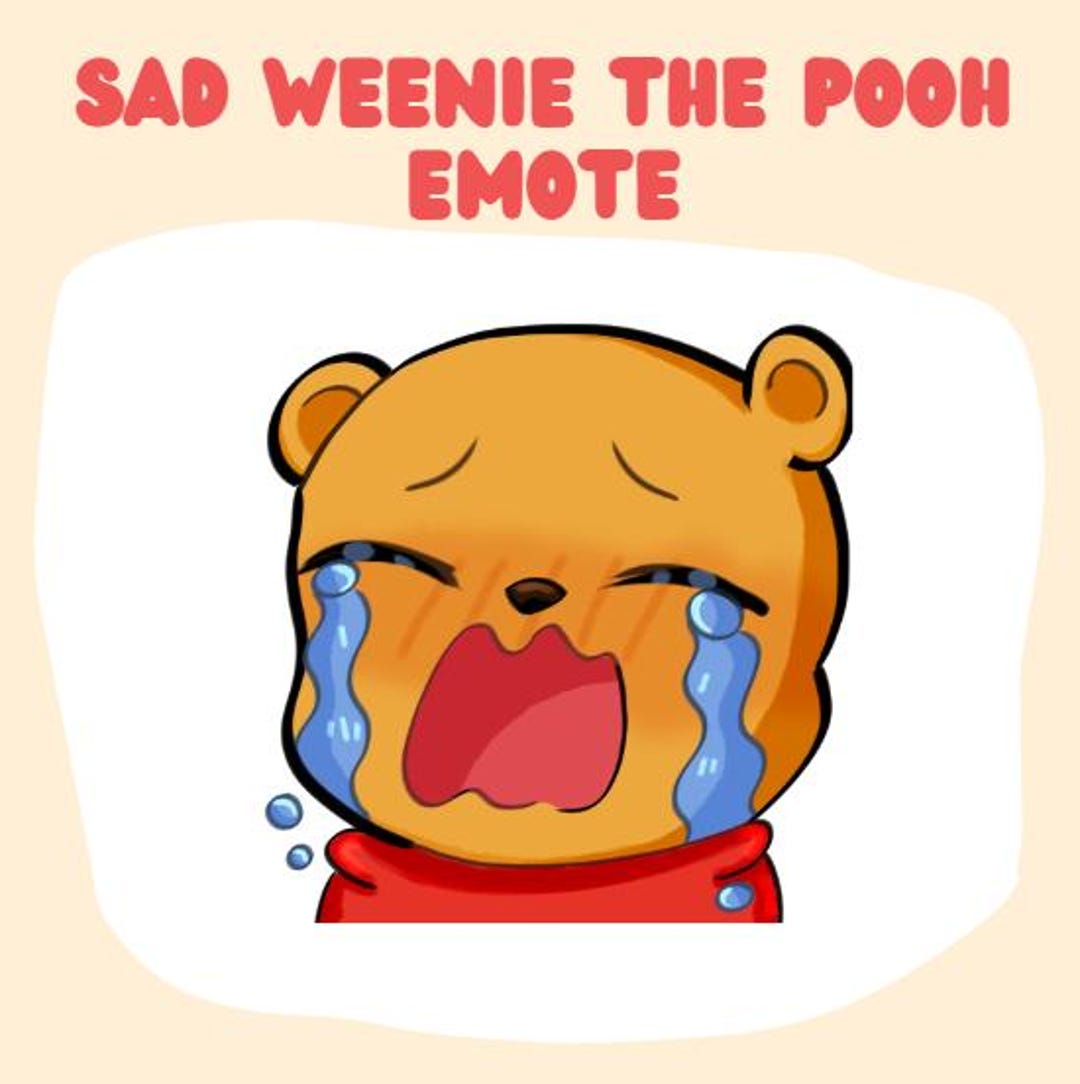 Twitch Emote | Crying Pooh - Etsy