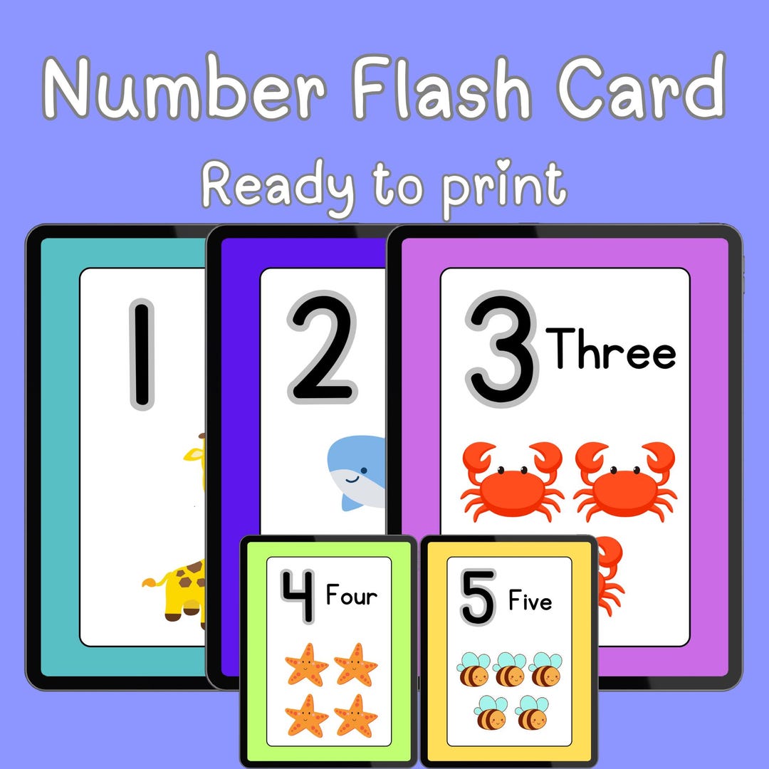 Flash Card Number, Number Flashcards, Flashcards, Flash Card Digital ...