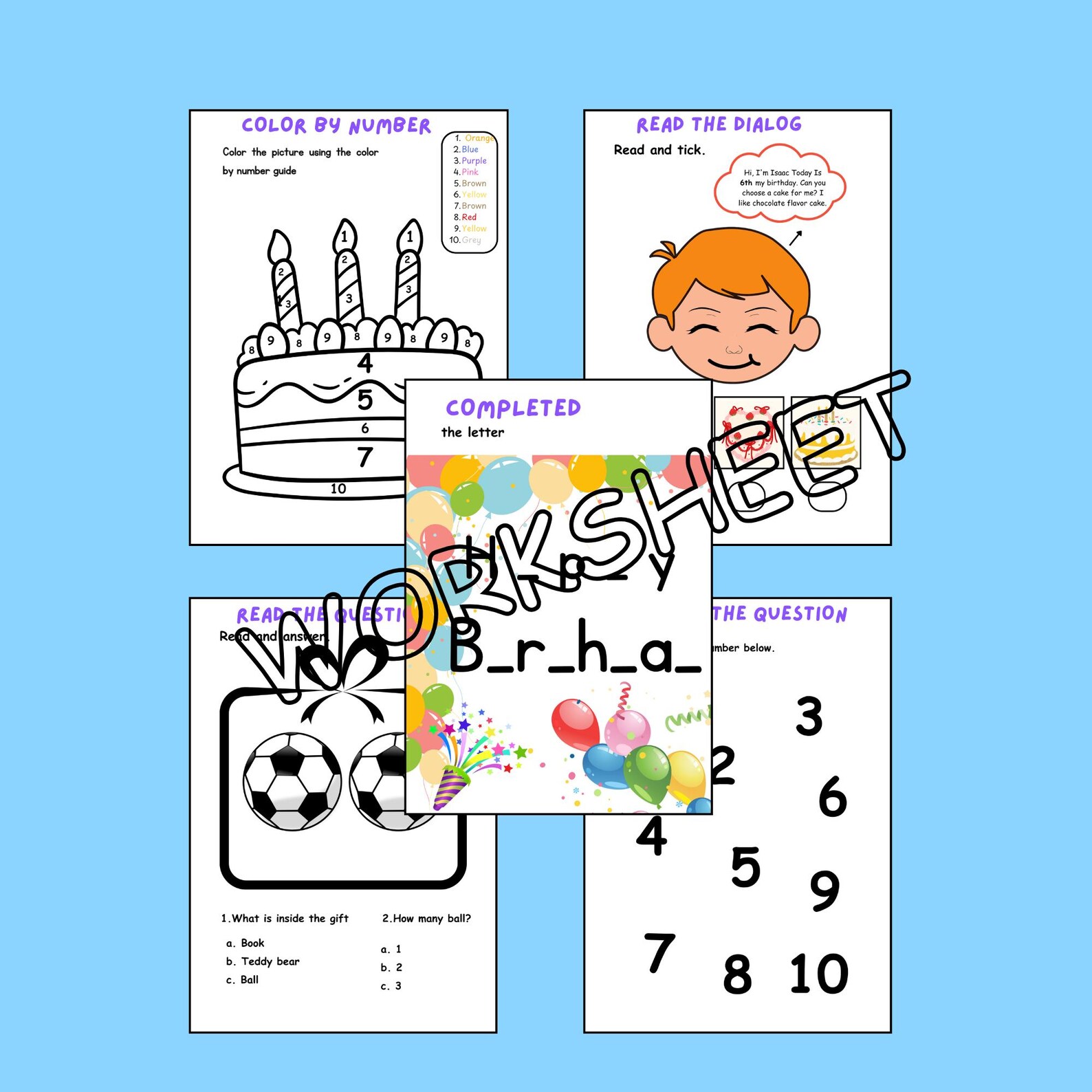 Birthday Activities L Birthday Worksheet L Learn Your Birthday L ...