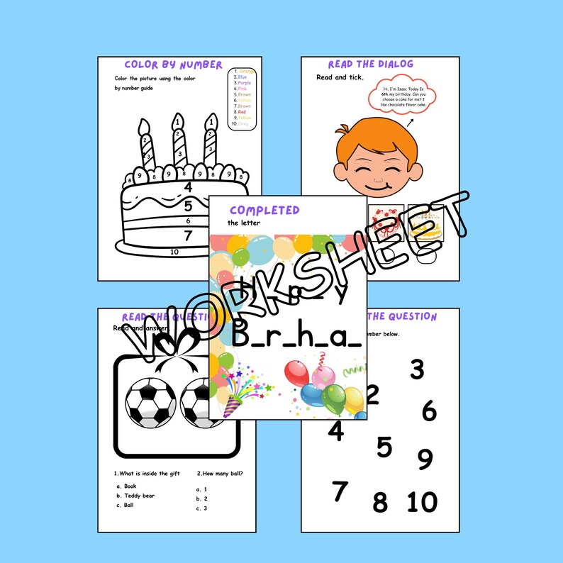 Birthday Activities L Birthday Worksheet L Learn Your Birthday L ...