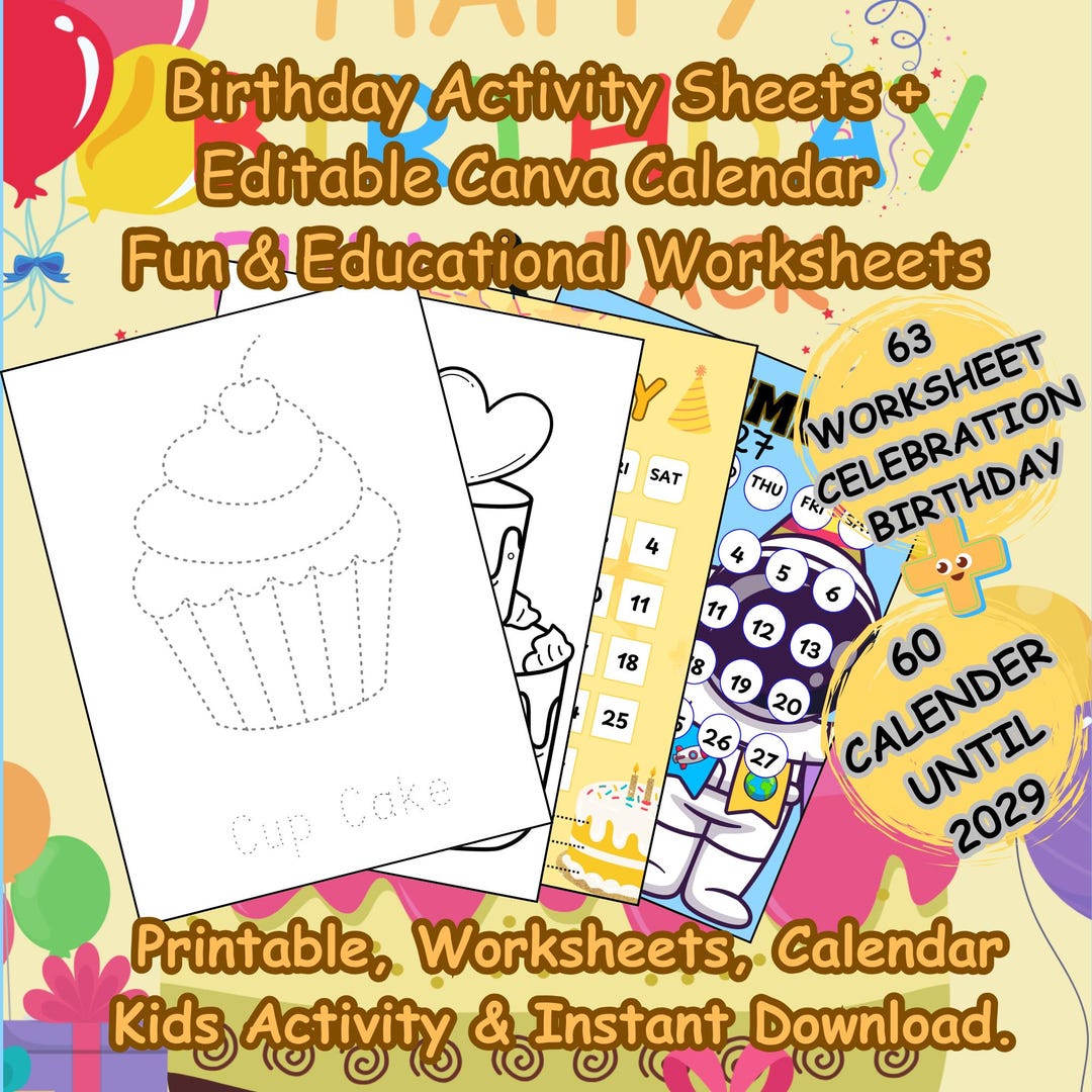 Birthday Activities L Birthday Worksheet L Learn Your Birthday L ...
