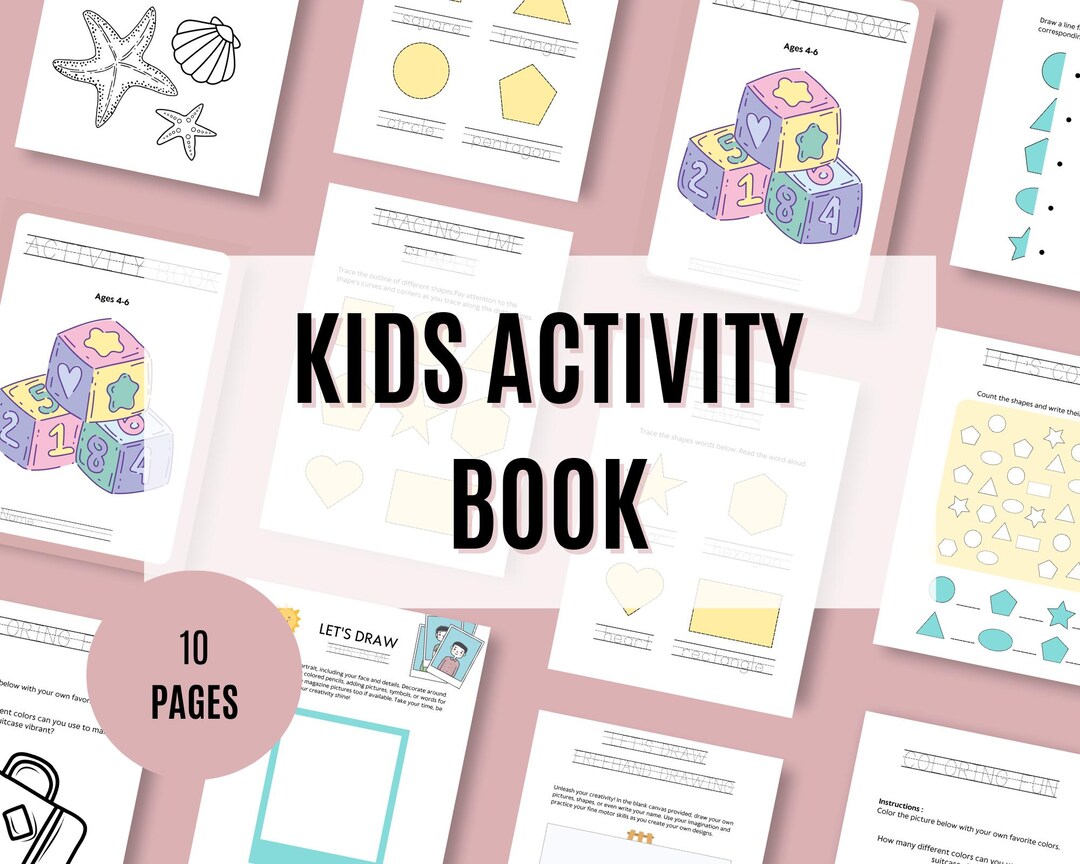 Kids Printable Activity Book: Fun Learning Games (PDF Download) - Etsy