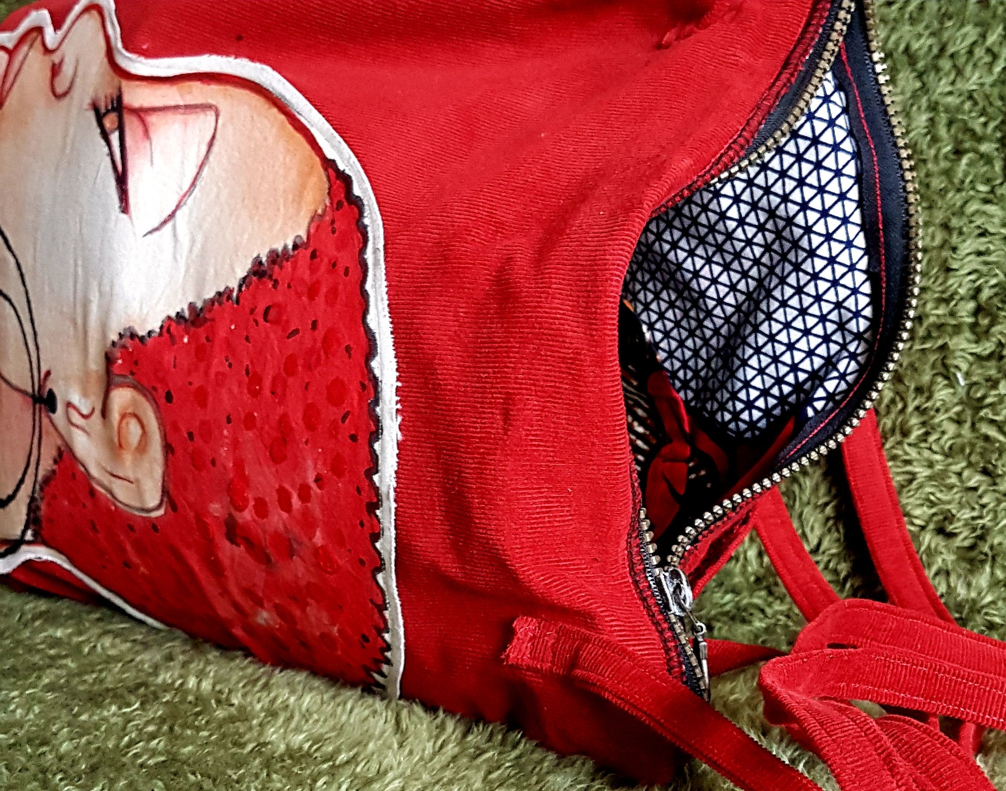 Red Afro Cross Body Bag - Etsy
