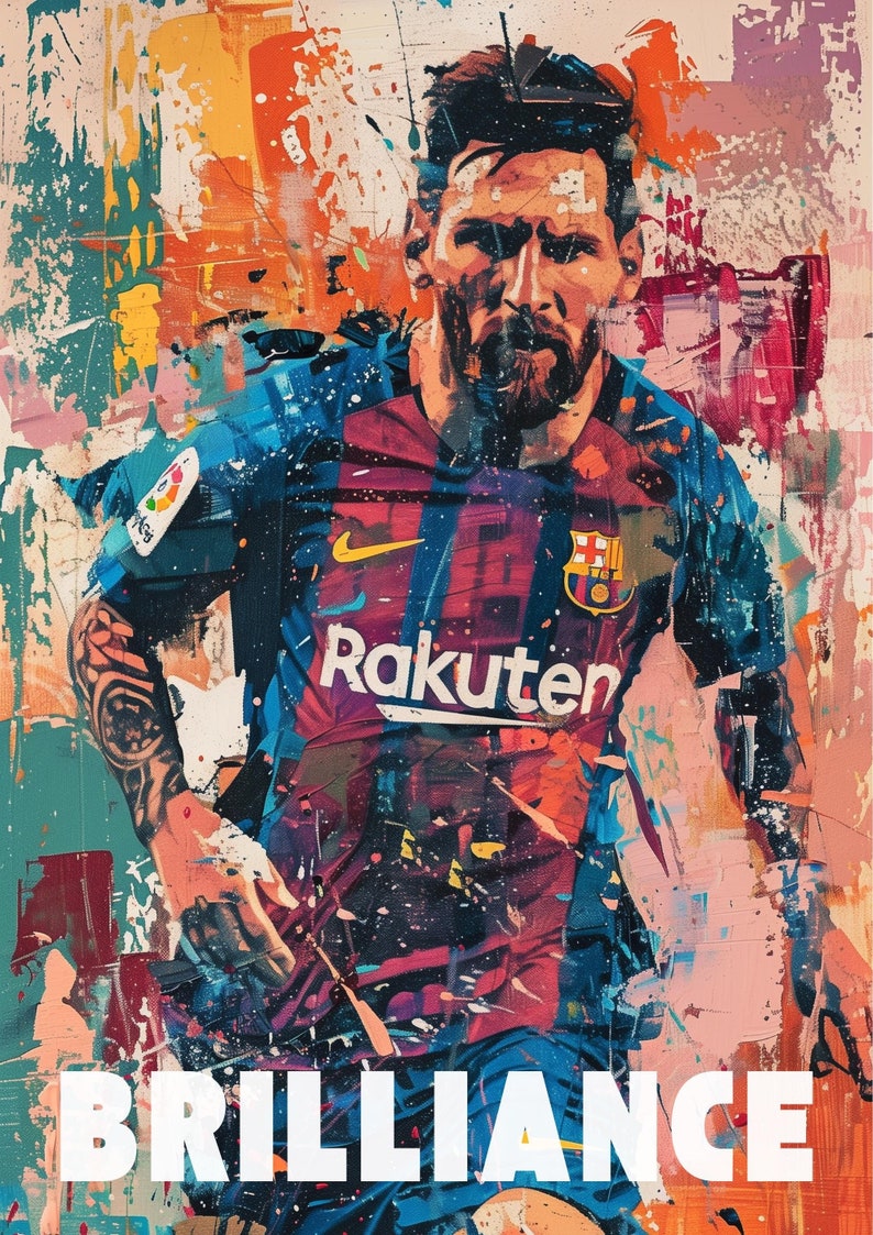 Lionel Messi Poster “brilliance” – Digital Art for Messi Fans - Etsy
