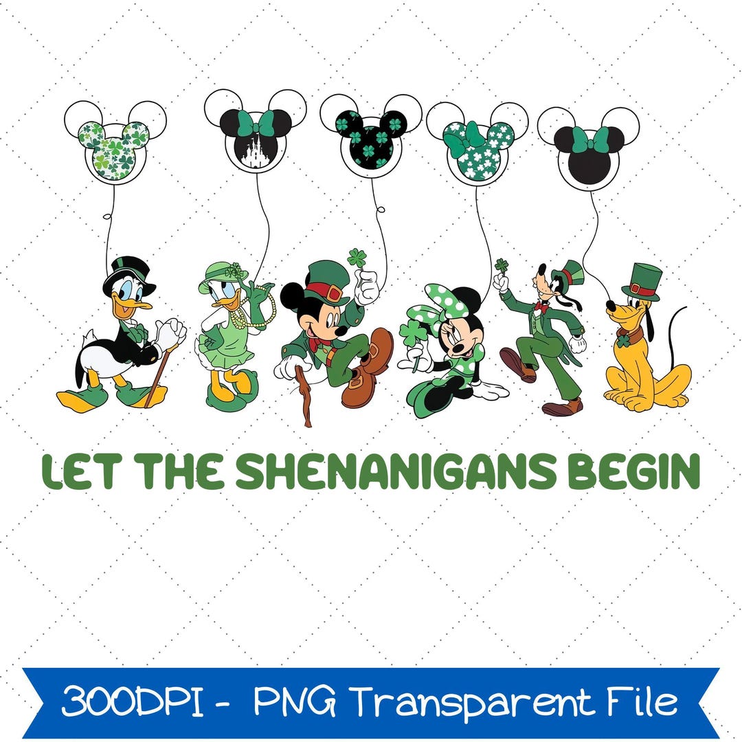Disney St Patrick's Day Png, Magic Kingdom Disney Characters St Patrick ...