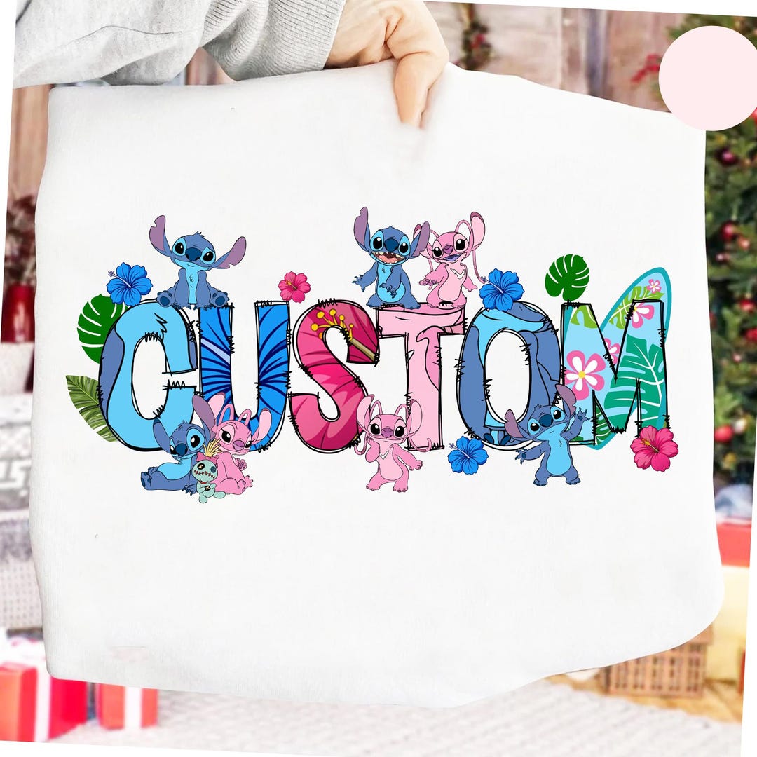 Custom Name Stitch Family Png, Stitch Birthday Png, Lilo and Stitch ...