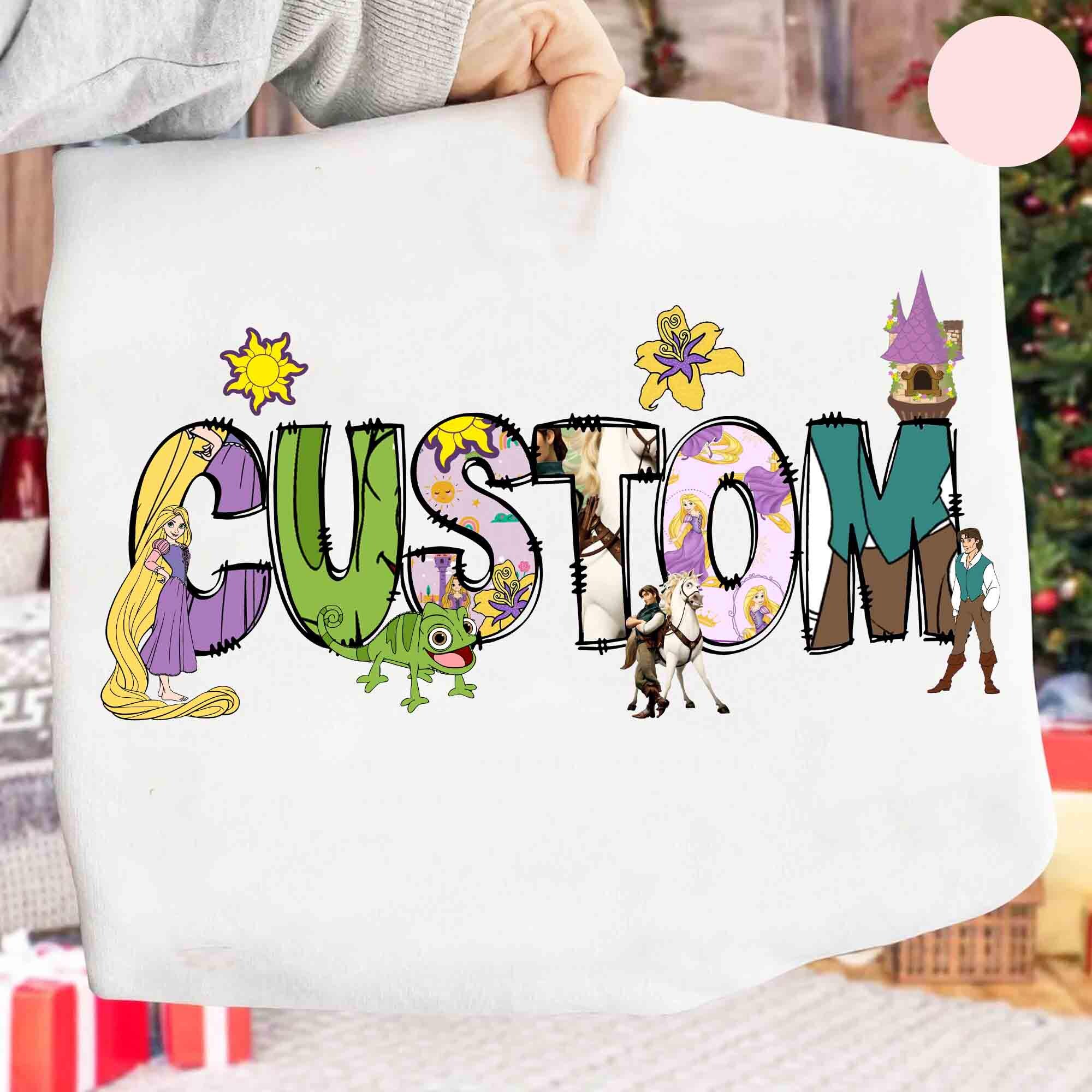 Personalized Disney Pascal Floral Png, Princess Rapunzel Prince Flynn ...