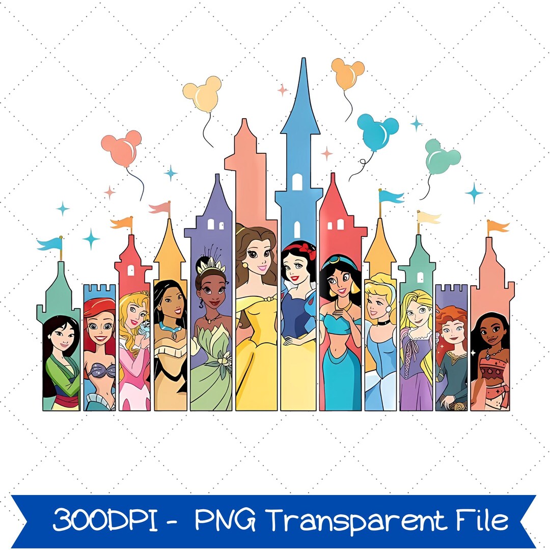 Princess Frame PNG Bundle, Family Vacation Trip (digital Download) - Etsy
