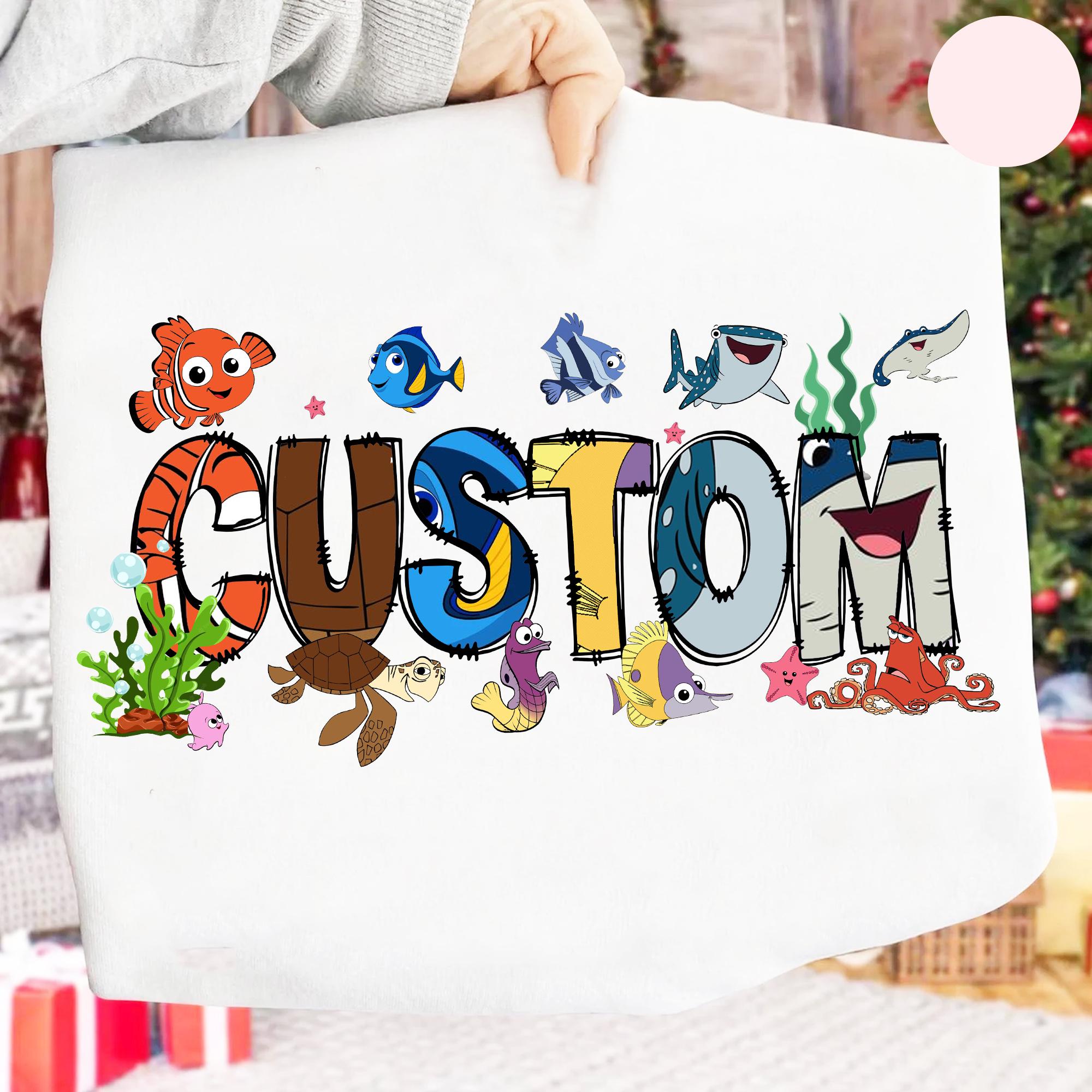Custom Name Pixar Finding Nemo Png, Mom Dad Disney Png, Personalized ...