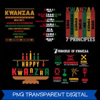 Happy Kwanzaa Clipart: African Heritage PNG Design (digital Print) - Etsy
