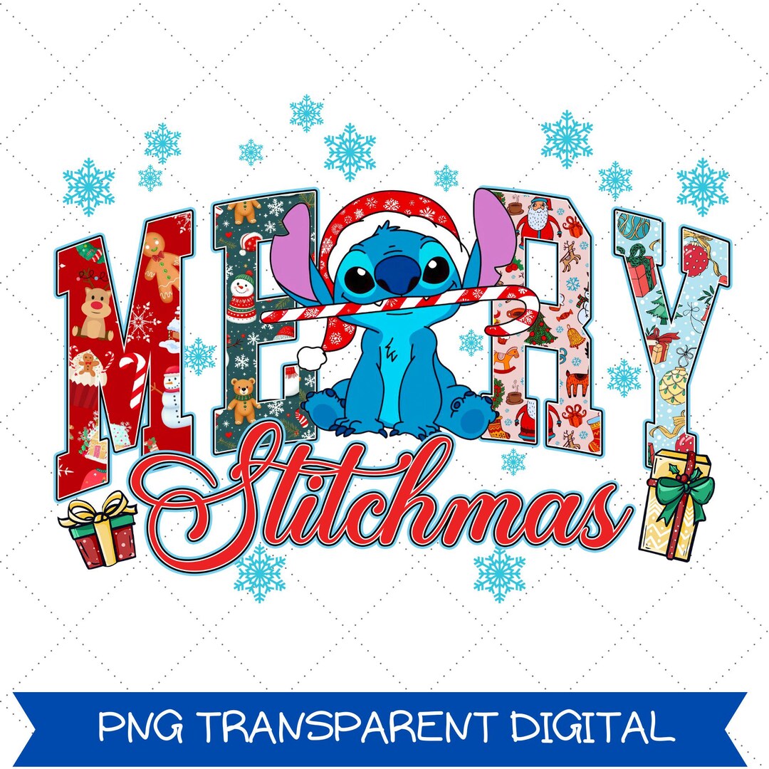 Christmas Stitch Png, Blue Cartoon Monster, Merry Stitchmas (digital ...